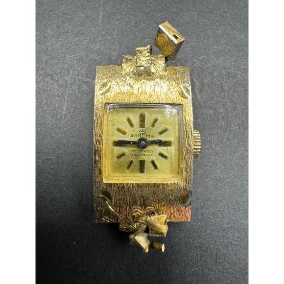 santima | Accessories | Vintage Santima Gold Tone Watch 7 Jewels ...